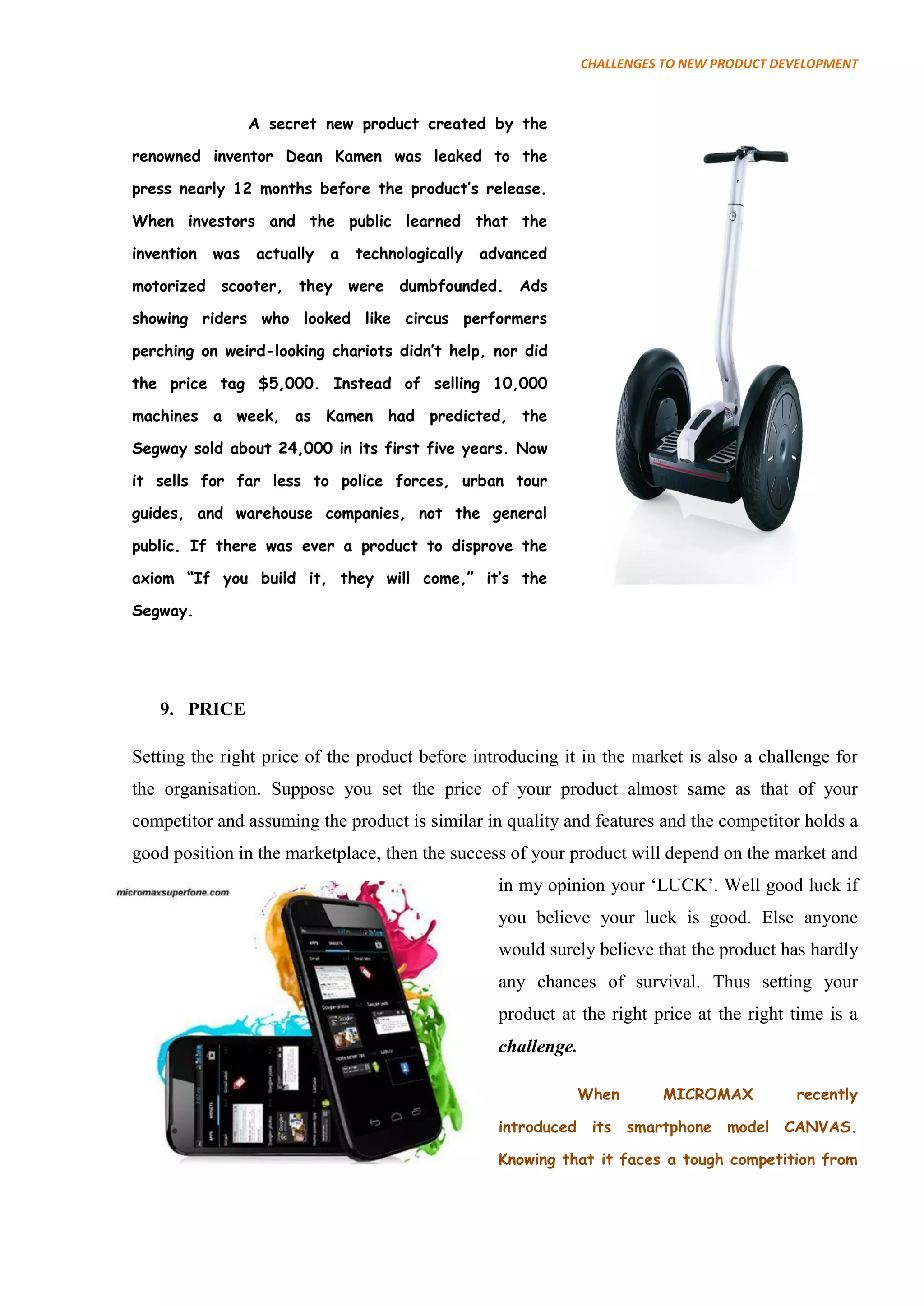 Challenges to new product development file | PDF