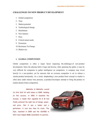 Challenges to new product development file | PDF