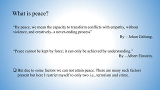 CHALLENGES TO PEACE Paper-3 sem-2.pptx | Crime & Harmful Acts to ...