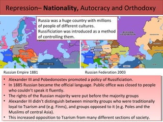 Challenges to the Romanovs 1881-1905 | PPT