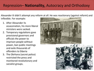 Challenges to the Romanovs 1881-1905 | PPT