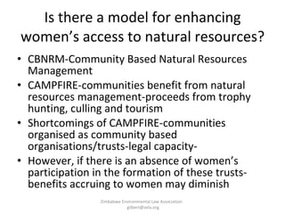 Challenges To Women’s Access To Natural Resources | PPT