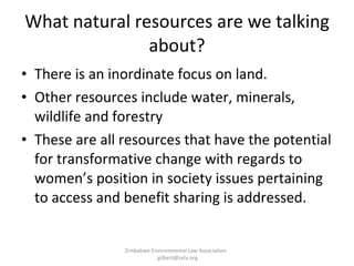 Challenges To Women’s Access To Natural Resources | PPT