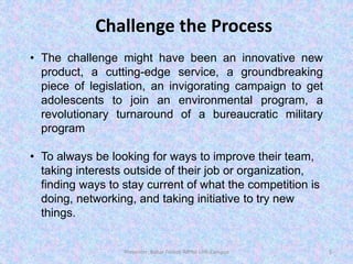 Challenge the process 'Leadership' | PPT