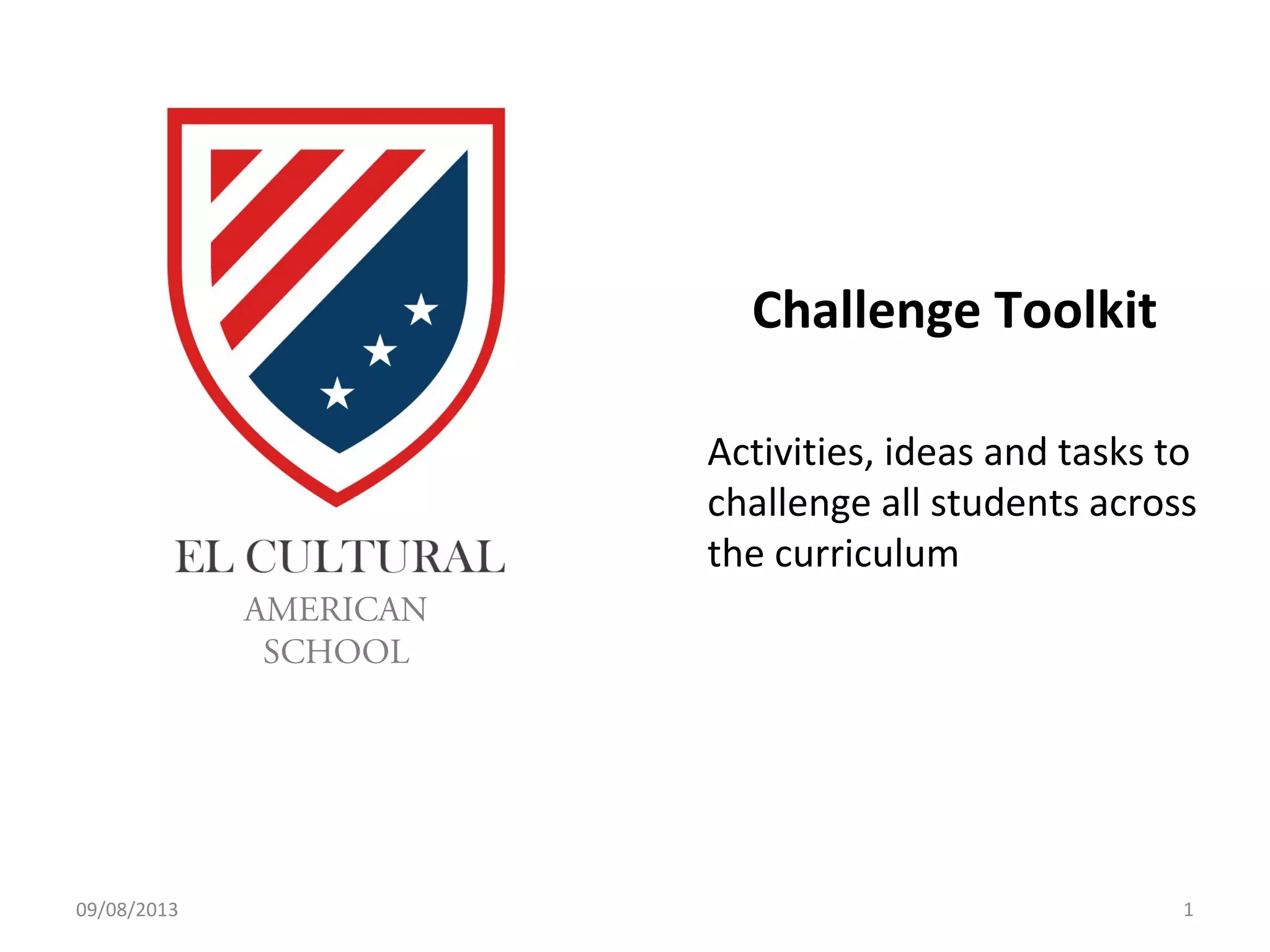 Challenge Tool Kit | PPT