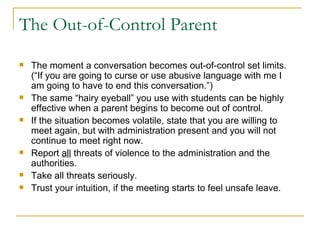 Challenging Parents in the Classroom | PPT