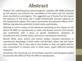 Challenging cell phone impact on reproduction | PPTX