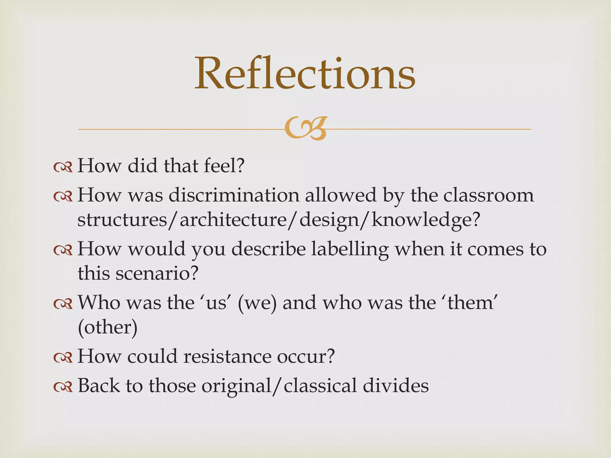 Challenging classical divides | PPTX