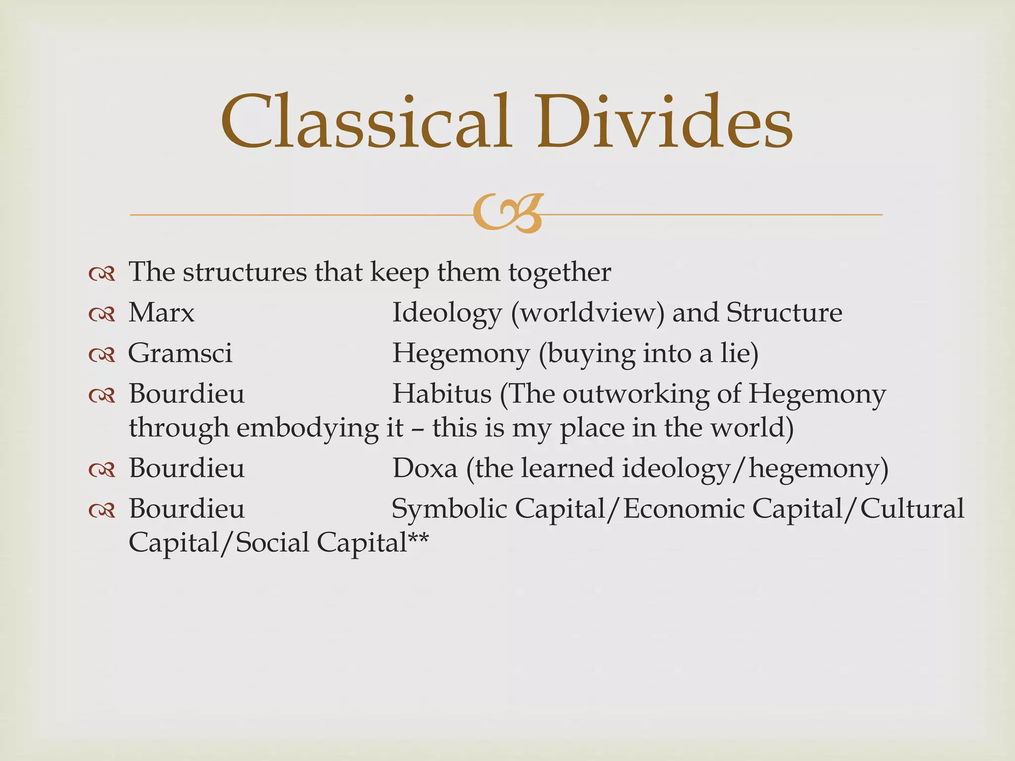Challenging classical divides | PPTX