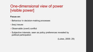 Challenging power and challenging the way we think about power | PPTX