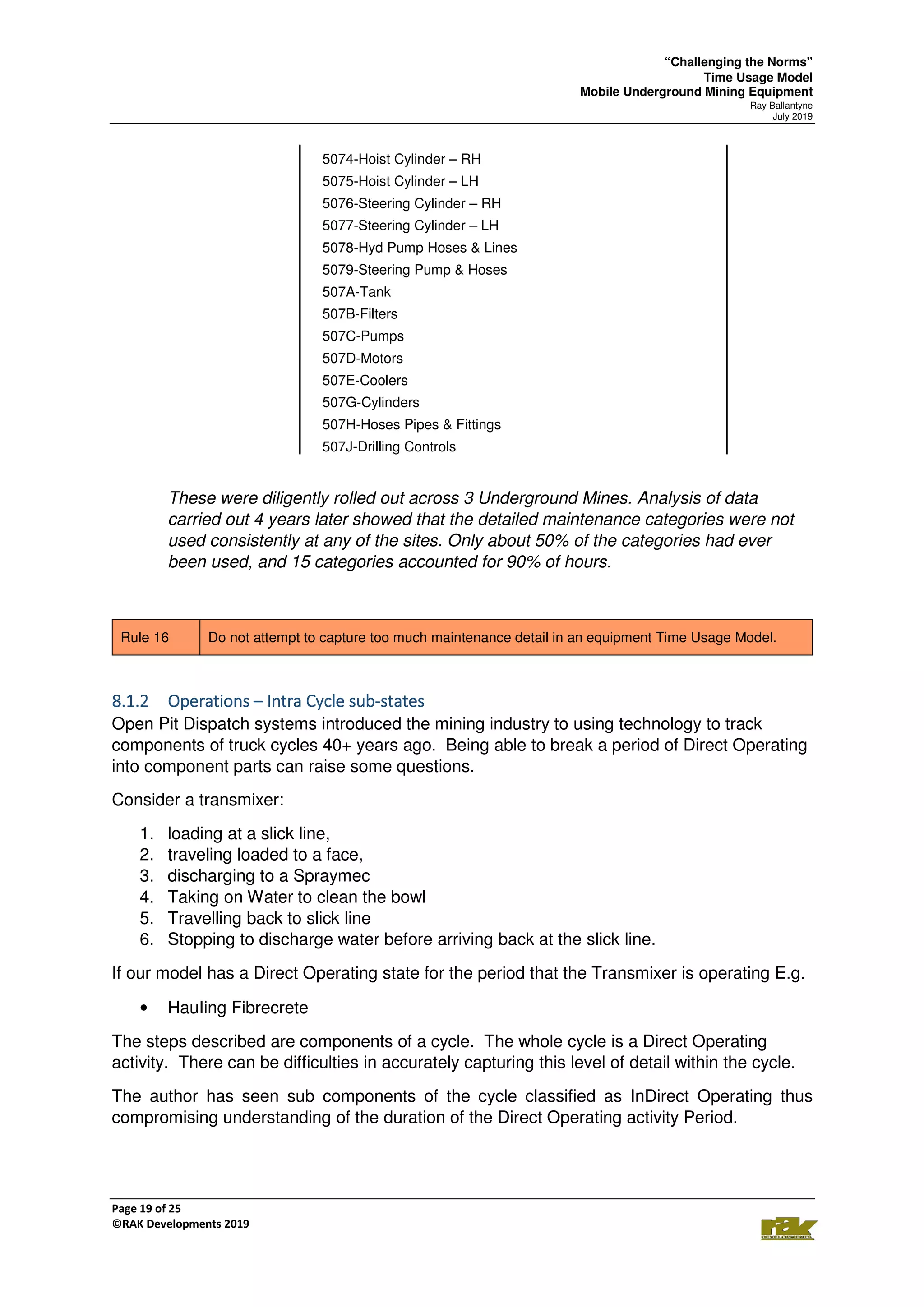 Challenging the Norms - Time Usage Model for Mobile Underground Mining ...