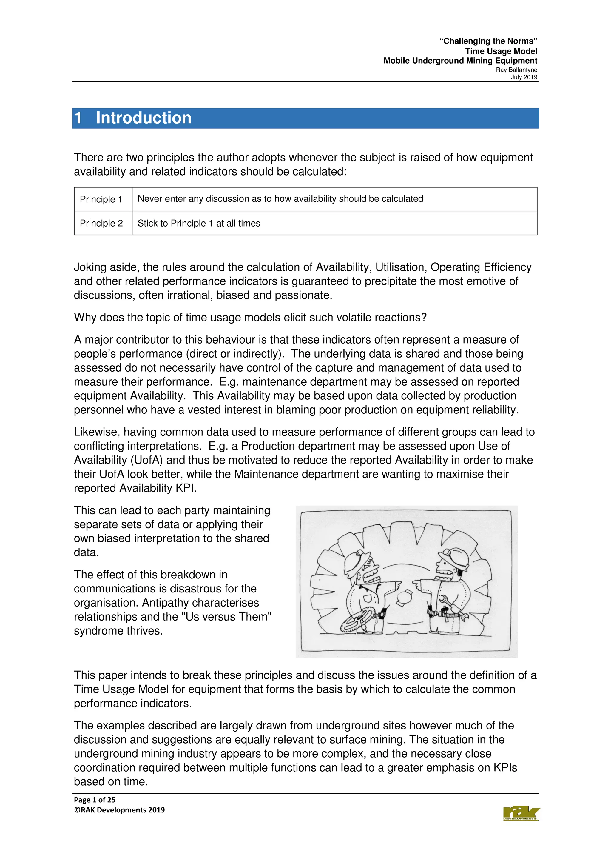 Challenging the Norms - Time Usage Model for Mobile Underground Mining ...