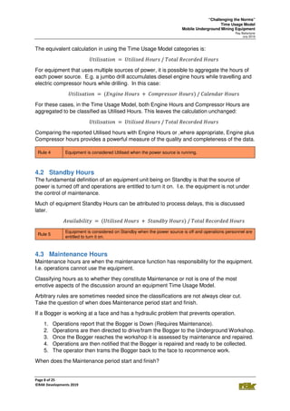 Challenging the Norms - Time Usage Model for Mobile Underground Mining ...