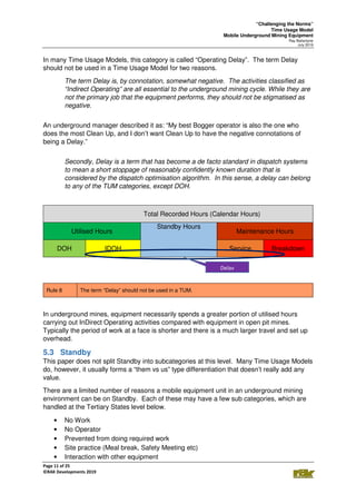 Challenging the Norms - Time Usage Model for Mobile Underground Mining Equipment | PDF
