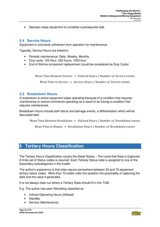Challenging the Norms - Time Usage Model for Mobile Underground Mining ...