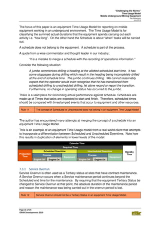 Challenging the Norms - Time Usage Model for Mobile Underground Mining ...