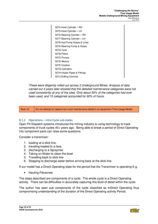 Challenging the Norms - Time Usage Model for Mobile Underground Mining ...