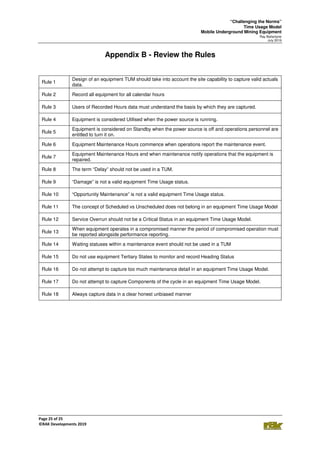 Challenging the Norms - Time Usage Model for Mobile Underground Mining ...