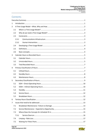 Challenging the Norms - Time Usage Model for Mobile Underground Mining ...