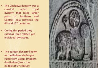 Chalukya dynasty | PPTX
