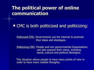 political communication in cmc | PPT