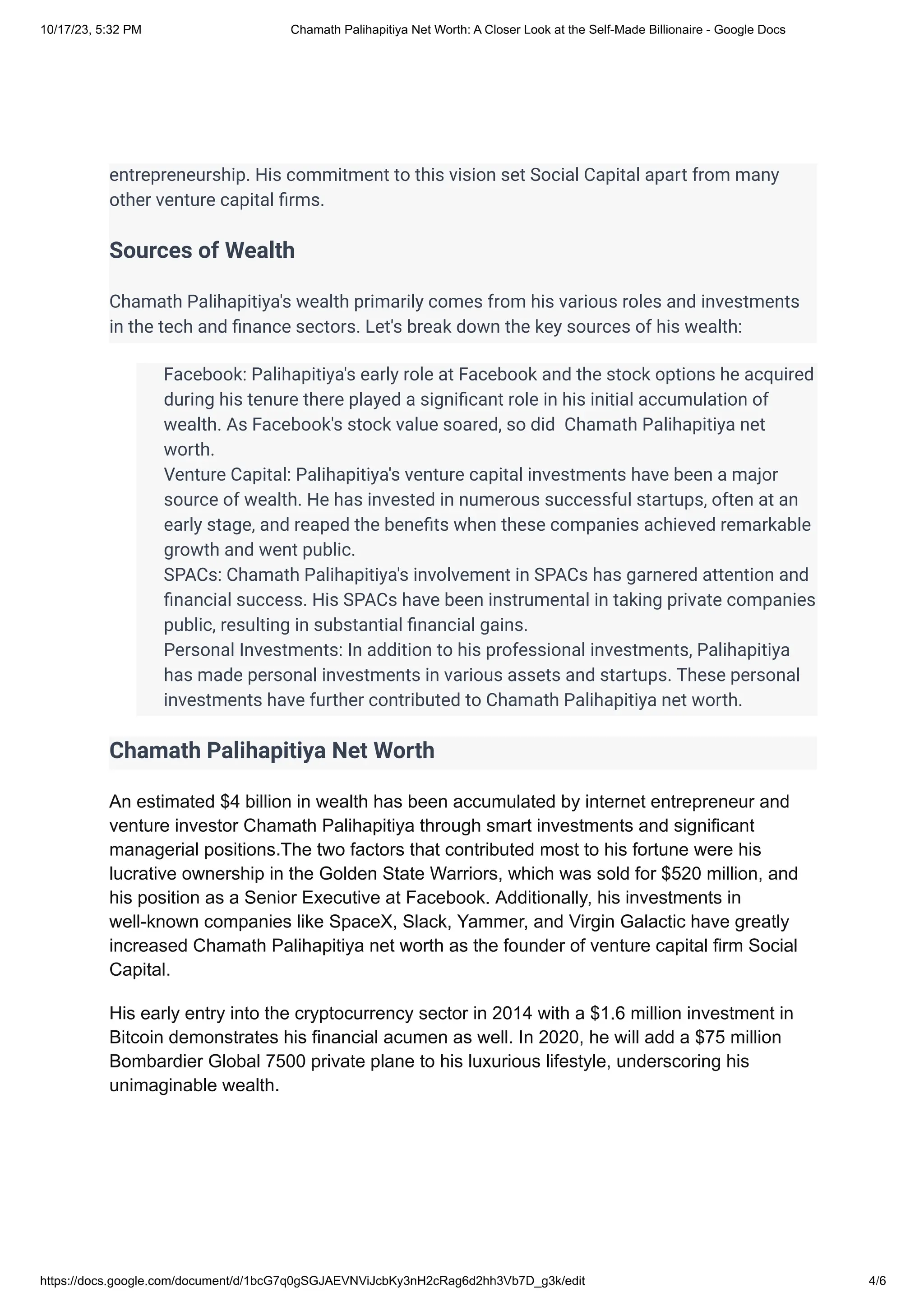 Chamath Palihapitiya Net Worth-A Closer Look at the Self-Made ...