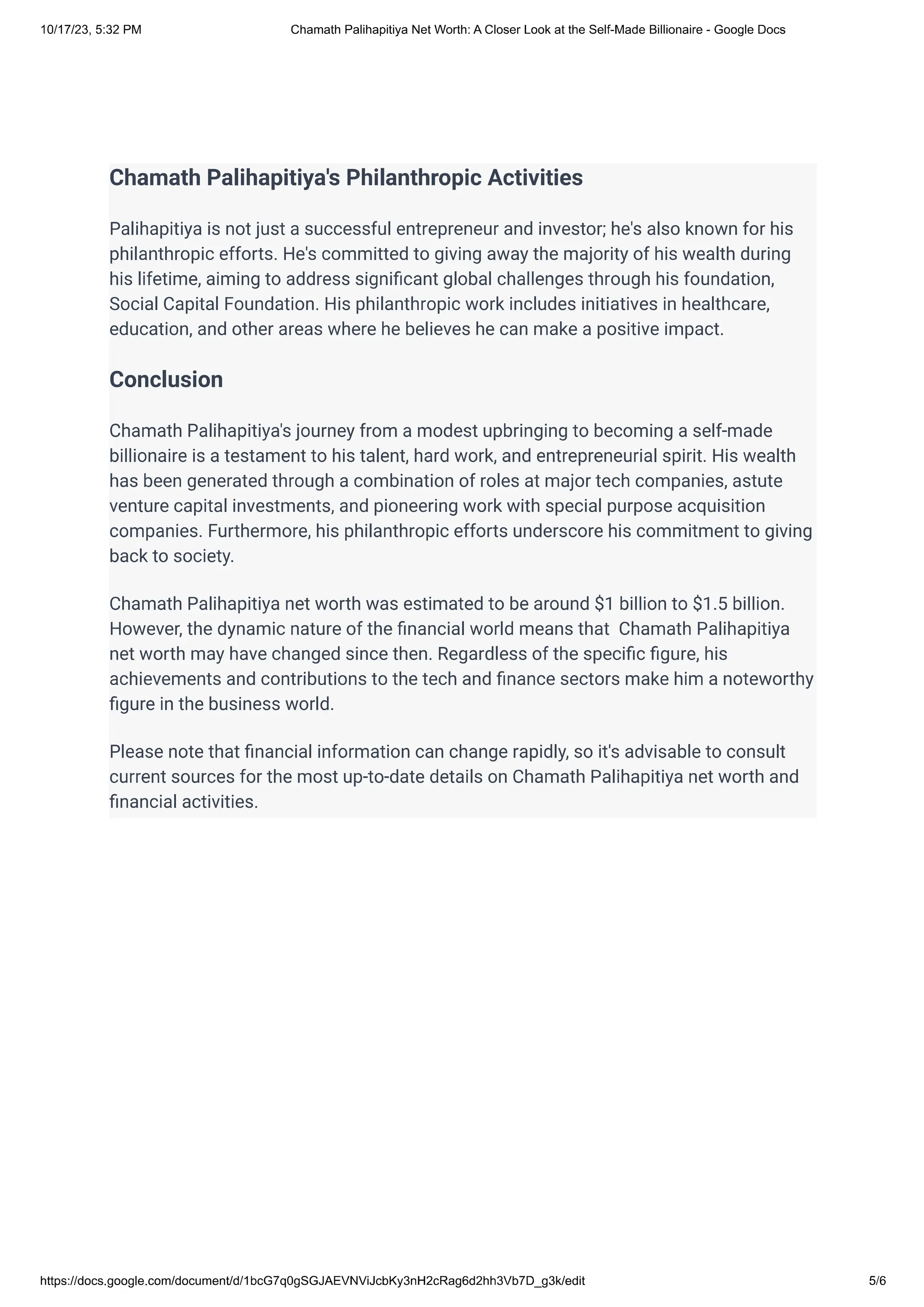 Chamath Palihapitiya Net Worth-A Closer Look at the Self-Made ...