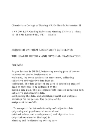 Chamberlain College of Nursing NR304 Health Assessment II .docx