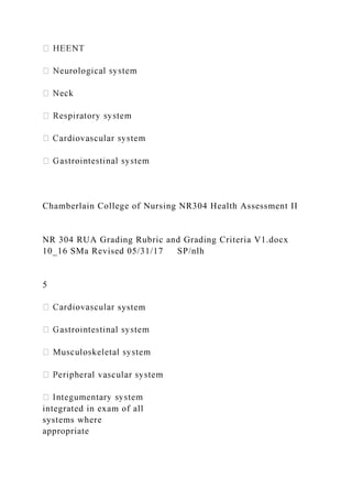 Chamberlain College of Nursing NR304 Health Assessment II .docx