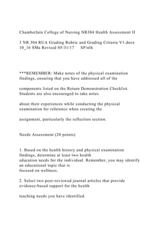 Chamberlain College of Nursing NR304 Health Assessment II .docx