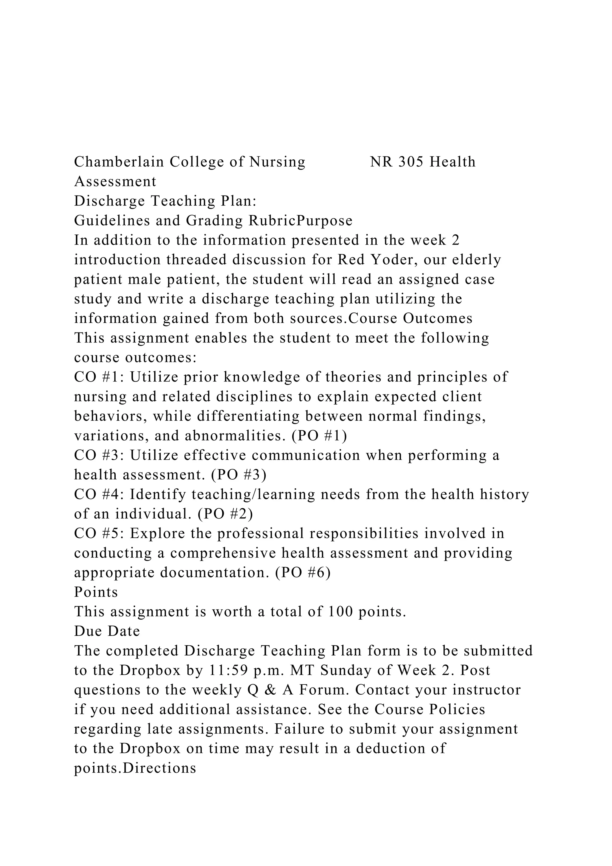 Chamberlain College of NursingNR 305 Health AssessmentDisc.docx