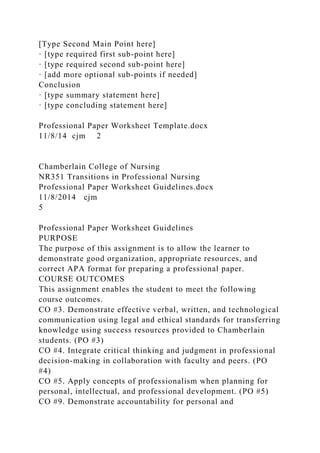 Chamberlain College of NursingNR351 Transitions in Professional N.docx