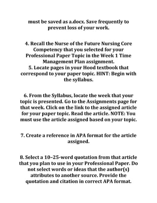 Chamberlain college of nursing nr 351 week 3 assignment professional paper worksheet ...