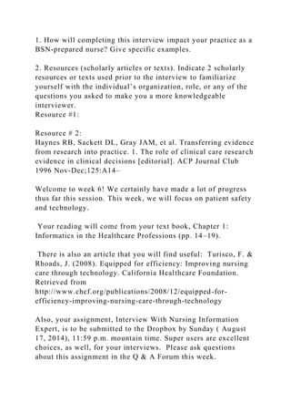 Chamberlain College of NursingNR361 Information Systems in Healt.docx