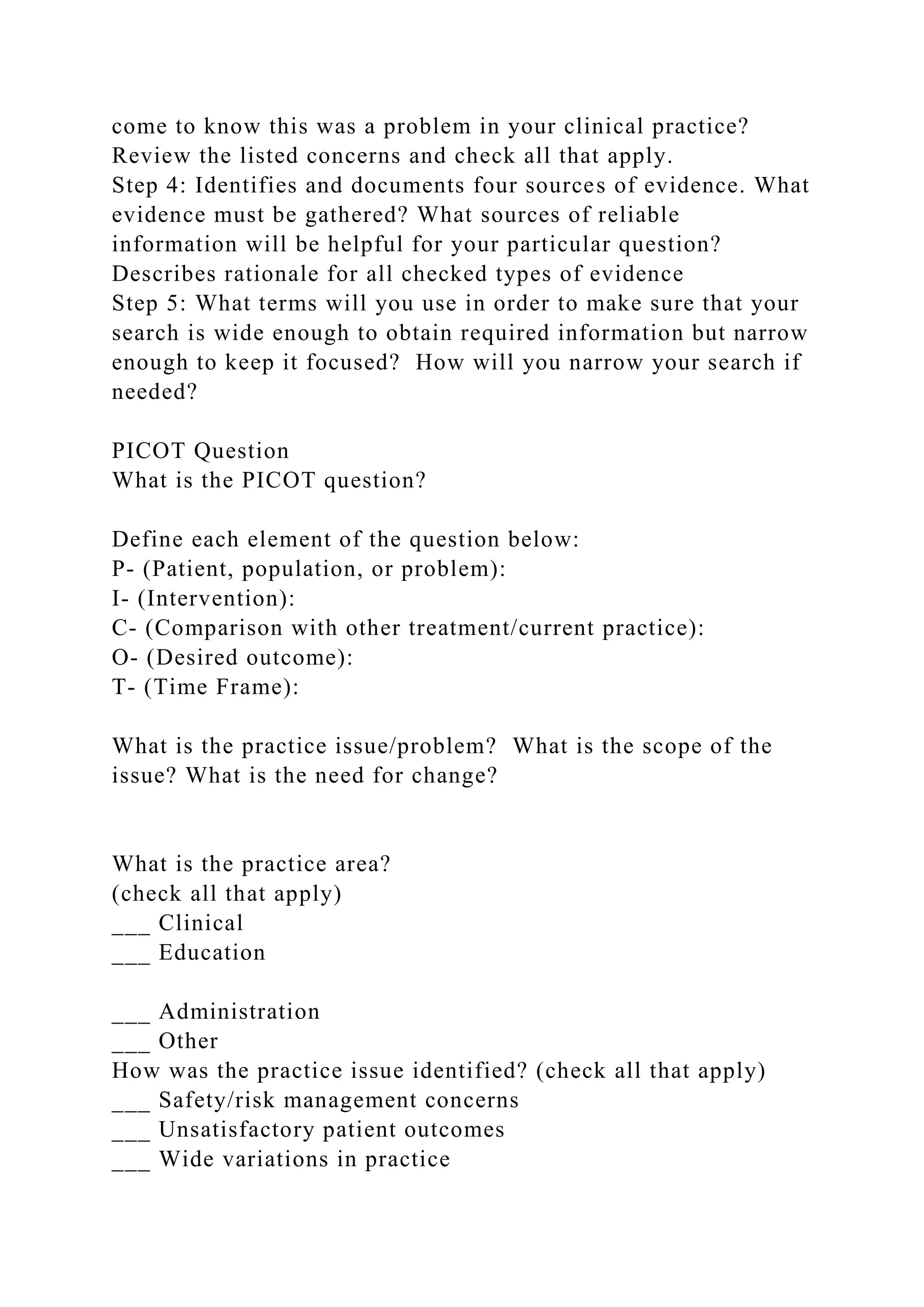 Chamberlain College of Nursing NR 439 PICOT WorksheetPICOT .docx