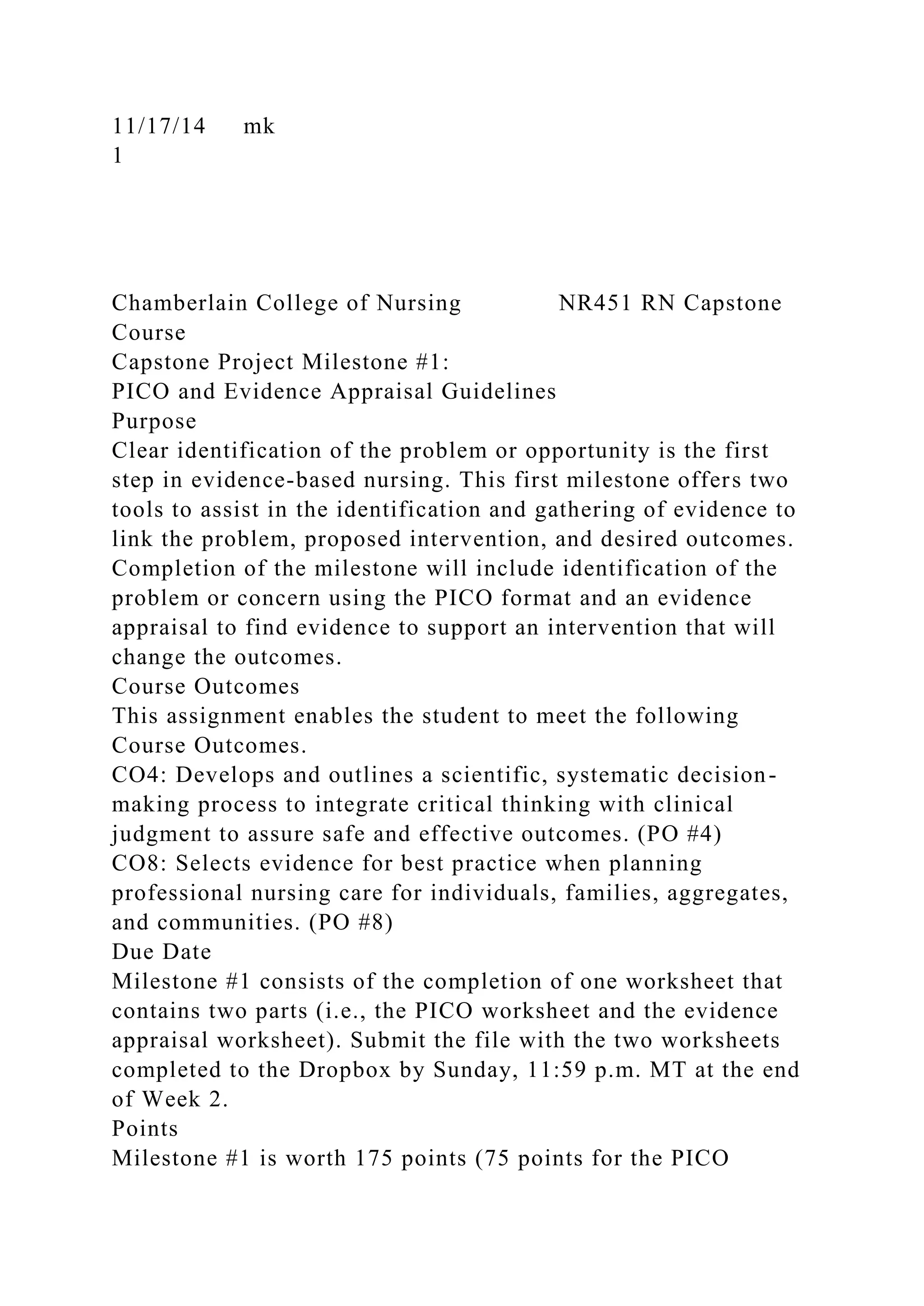 Chamberlain College of NursingNR 451 RN Capstone CourseCapston.docx