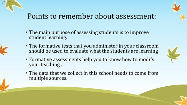 Chamberlain philosophy of assessment | PPTX | Educational Assessment ...