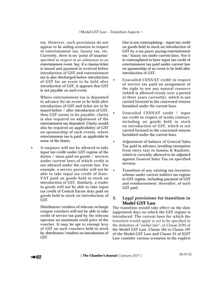 Model GST Law - Transition Aspects - by Amitabh Khemka | PDF
