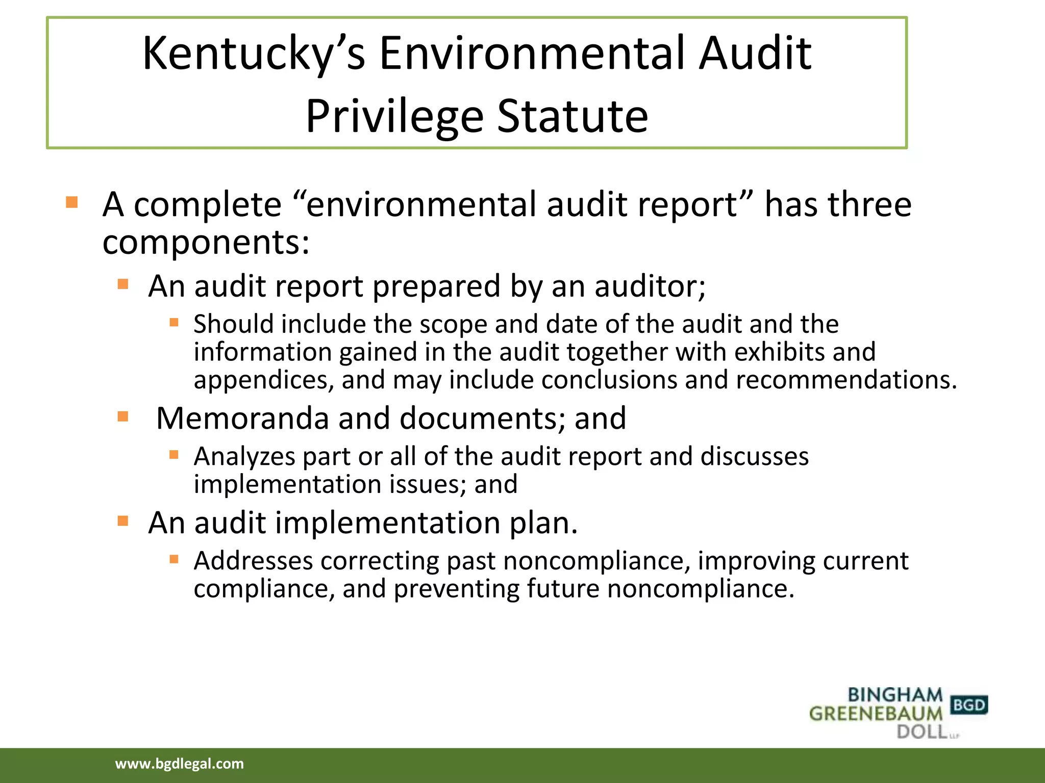 Environmental Auditing and Inspection Survival | PPTX
