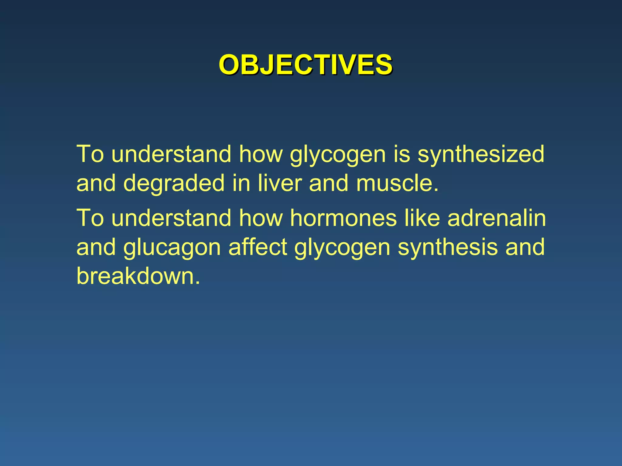 Glycogen Metabolism and Control | PPT