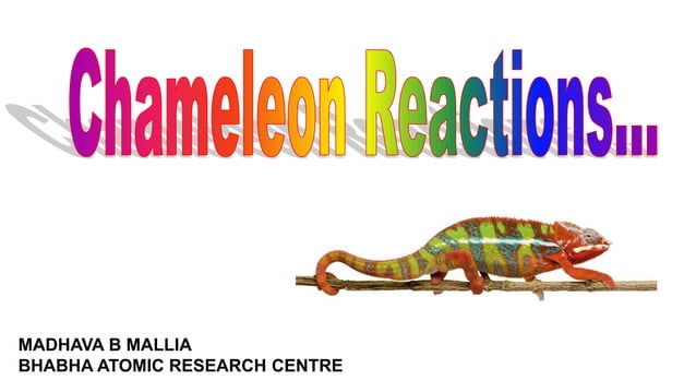 Chameleon reactions | PDF