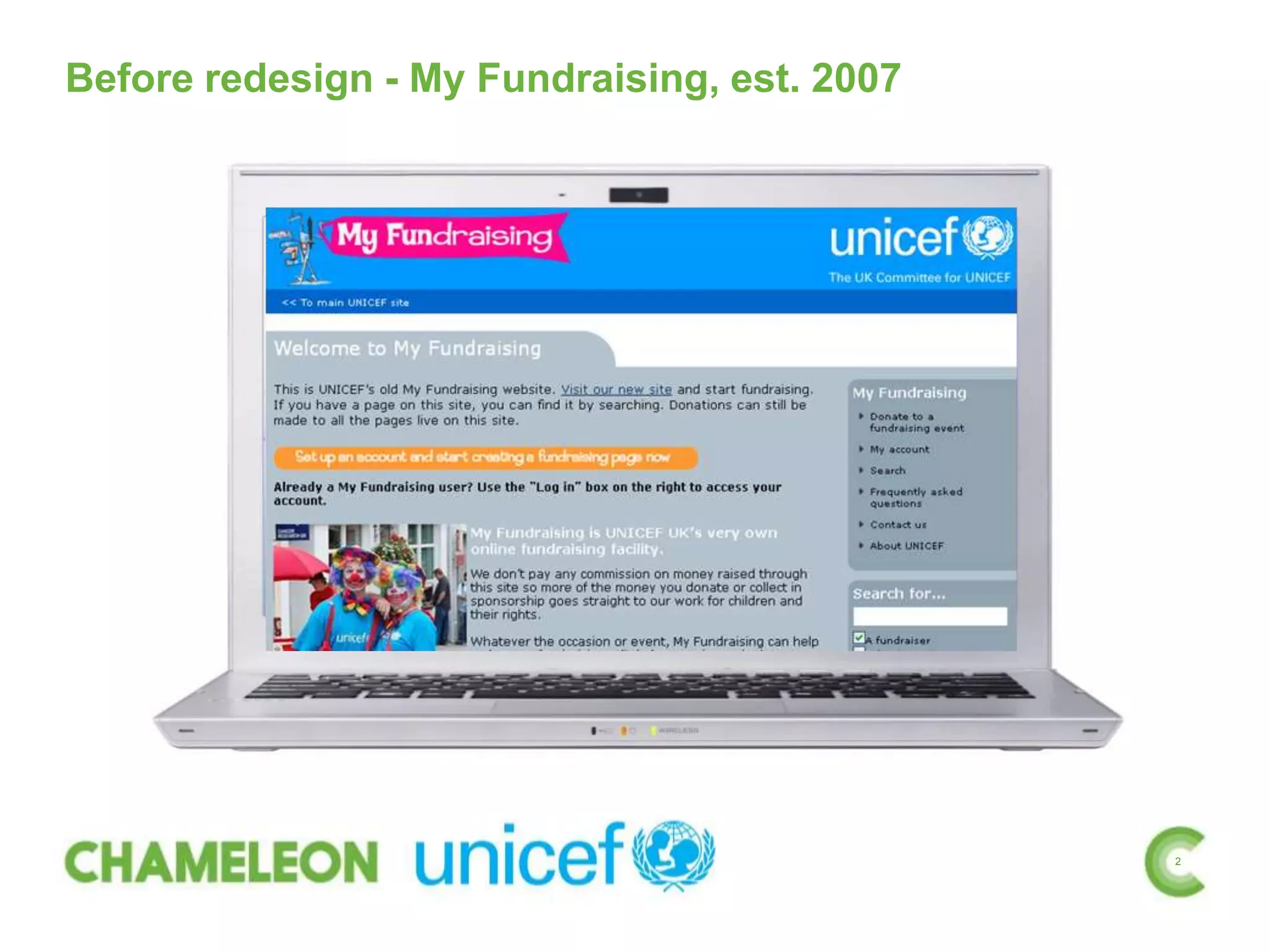 The story of UNICEF UK's My Fundraising | PPT