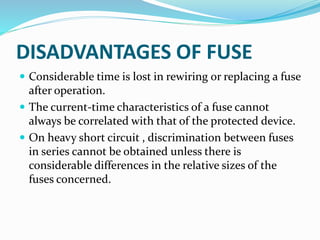 Fuses and mcb | PPTX