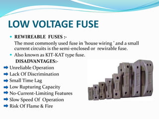 Fuses and its type in power system | PPTX