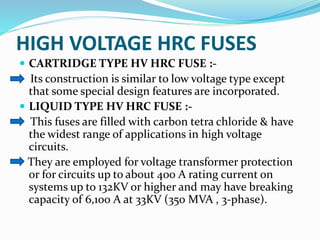 Fuses and its type in power system | PPTX