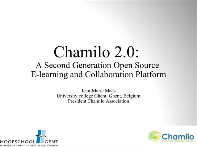 Chamilo 2.0 elearningday | PPT