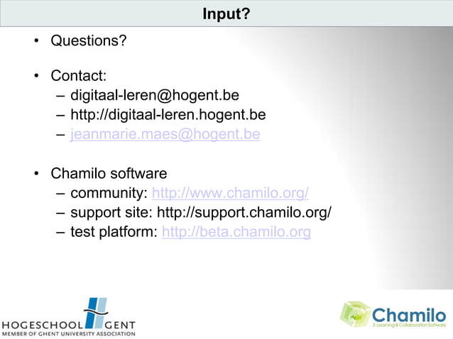 Chamilo 2.0 hasselt_ice | PDF