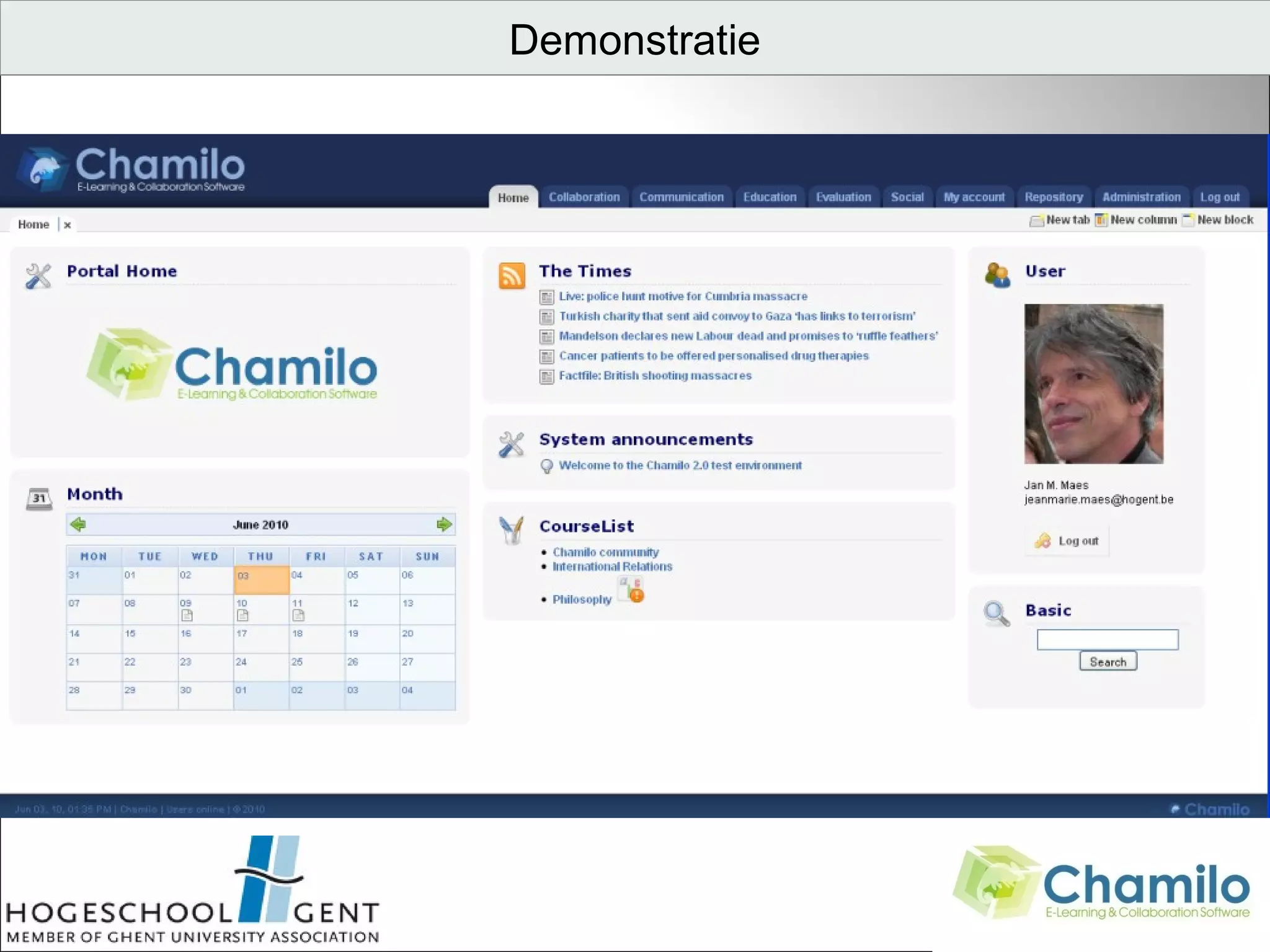 Chamilo 2.0 Onderwijsdagen | PPT