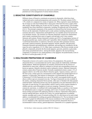 Chamomile: A herbal medicine of the past with bright future | PDF