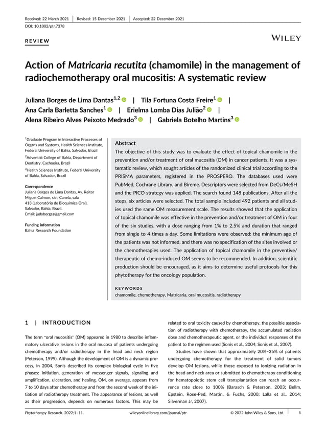 Chamomilla (Matricaria recutita ) radiochemotherapy oral mucositis.pdf
